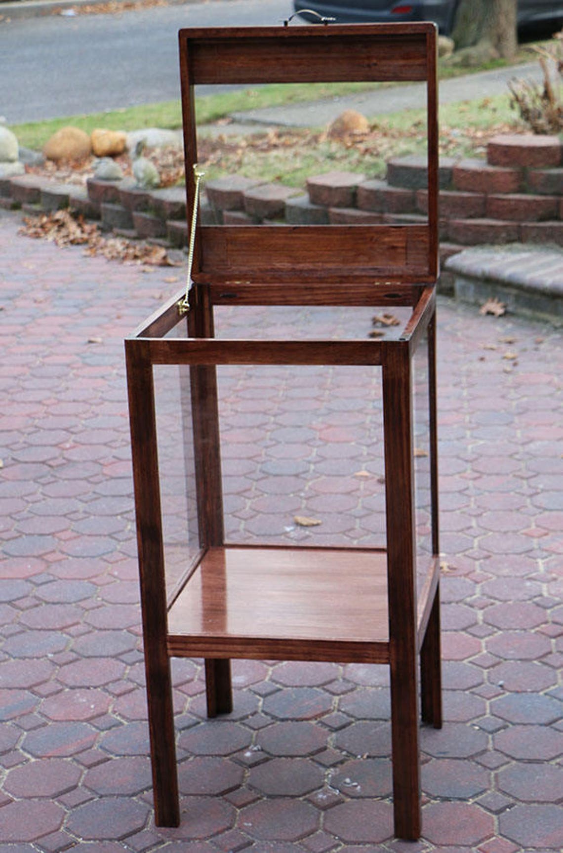 Display Table With Hinged Glass Top Glass Table Display - Etsy