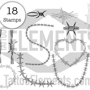 Barbed Wire Vol. 1 | Procreate Stamp Brushes - Etsy