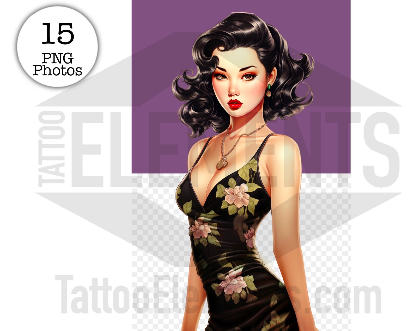 Pinup Girls Procreate Stamp and PNG Set - Etsy