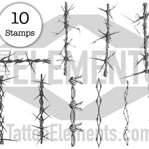 Barbed Wire Vol. 2 | Procreate Brushes and Stamps - Etsy