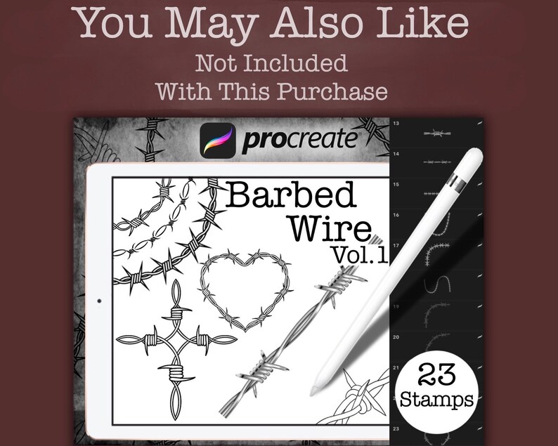 Barbed Wire Vol. 2 | Procreate Brushes and Stamps - Etsy