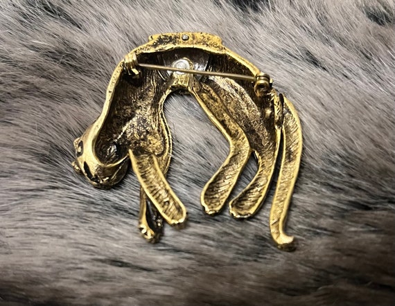 Vintage 1960s Leopard Brooch | Silver Animal Design P… - Gem