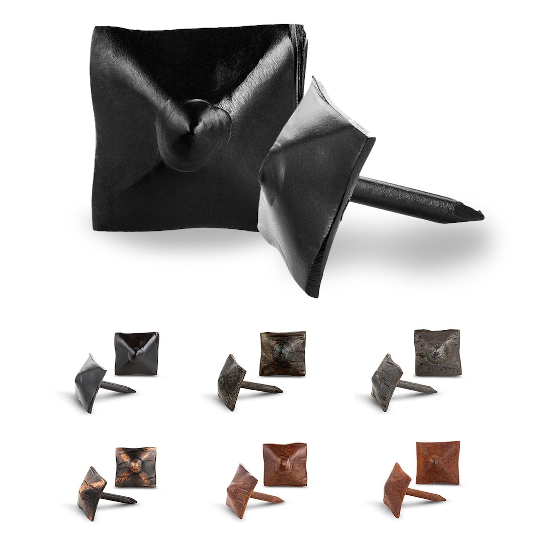 25 Pack 0.75" Iron Clavos Decorative Nail Stud Tacks for Barn Doors ...