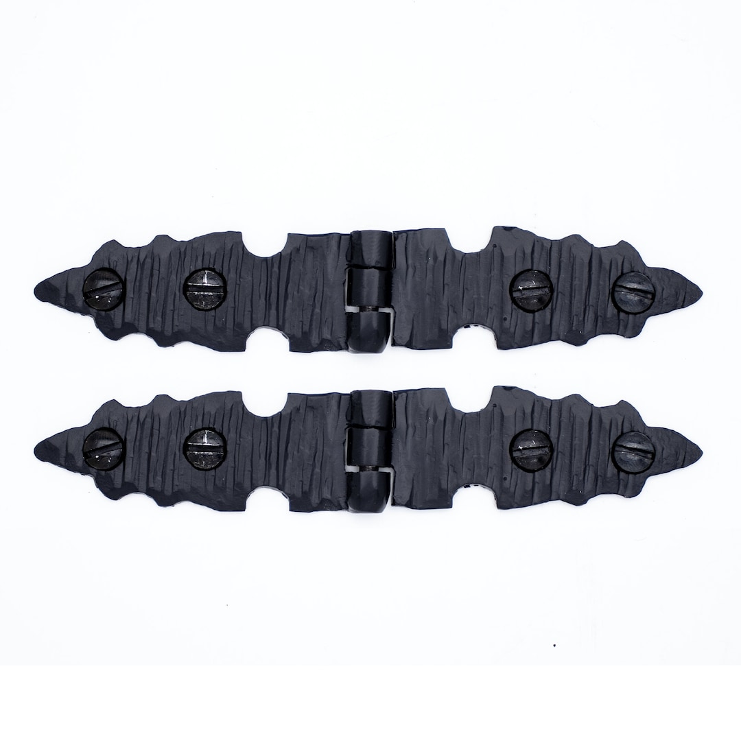 2 Pack 4" Forged Iron Decorative Strap Hinge for Small Farmhouse Gates ...