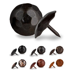 25 Pack 1.25" Iron Clavos Decorative Nail Stud Tacks for Barn Doors ...