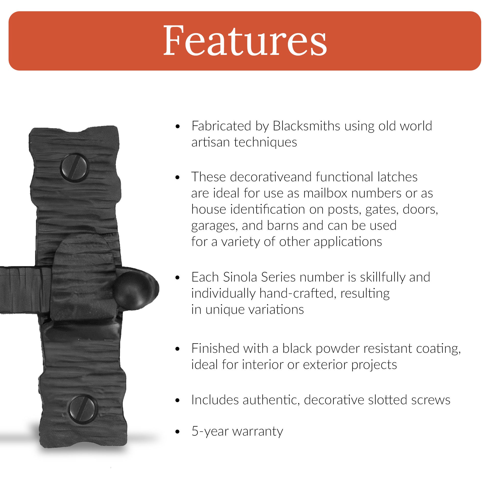 3.5 Forged Decorative 360 Degree Flip Bar Latch Lock for - Etsy