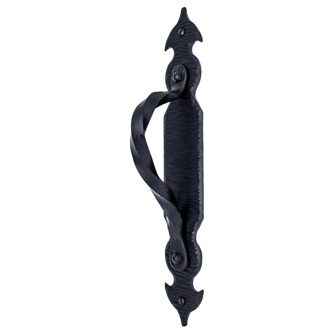 12" Forged Iron Decorative Handle Pull Grab Bar for Barn Doors ...
