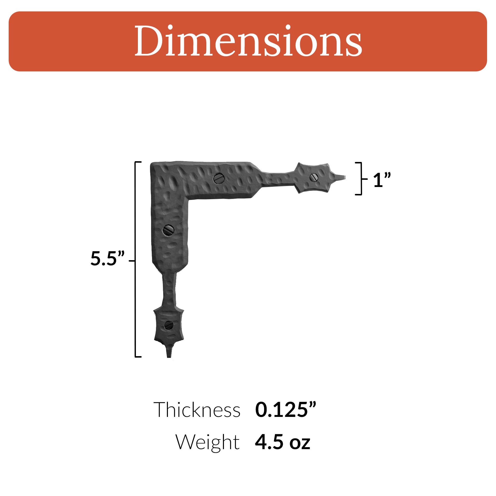 2 Pack 5.5 Forged Decorative L Corner Bracket Right Angle - Etsy