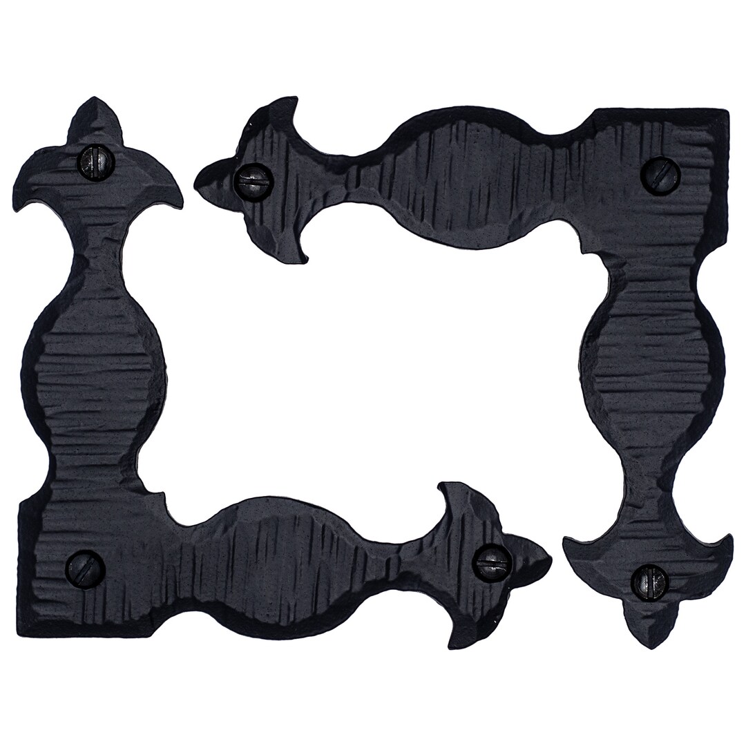 2 Pack 4” Forged Decorative L Corner Bracket Right Angle Brace for Barn ...