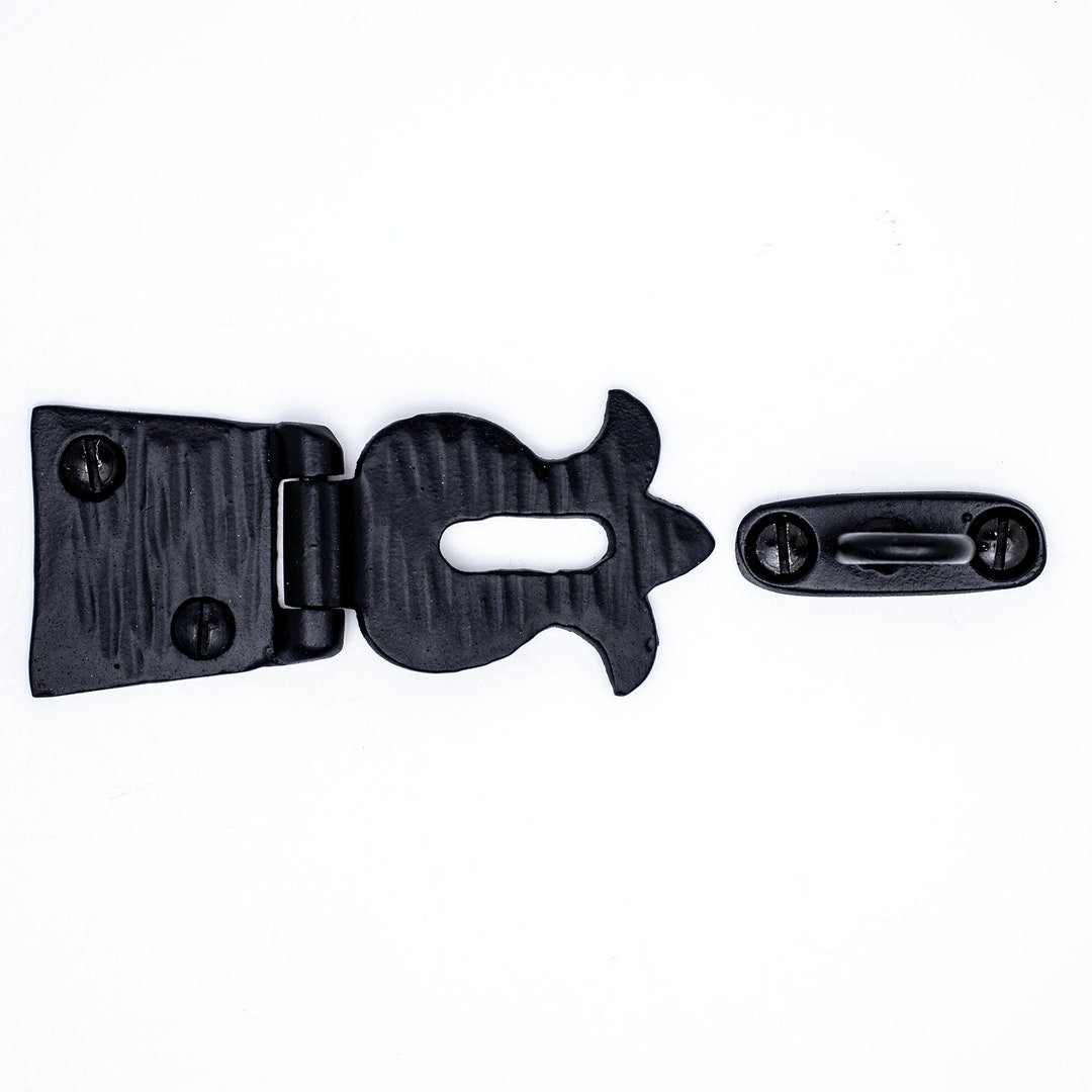 2.5” Forged Iron Decorative Furniture Hasp Latch Padlock for Chests ...