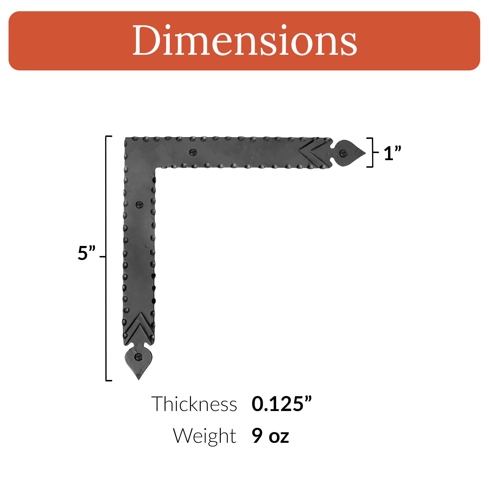 2 Pack 8 Forged Decorative L Corner Bracket Right Angle - Etsy España