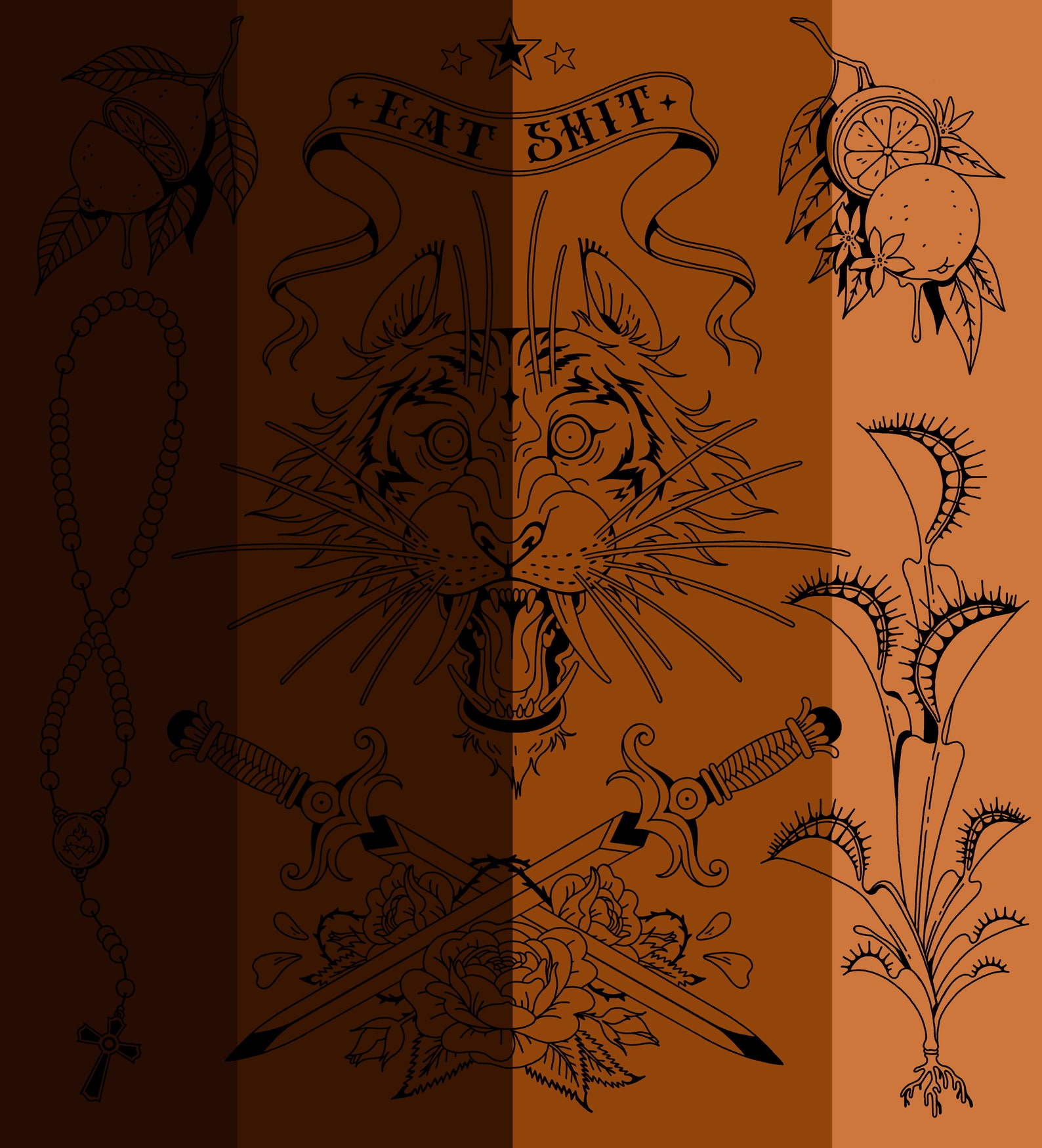 Rosary - Tattoo Flash - Etsy