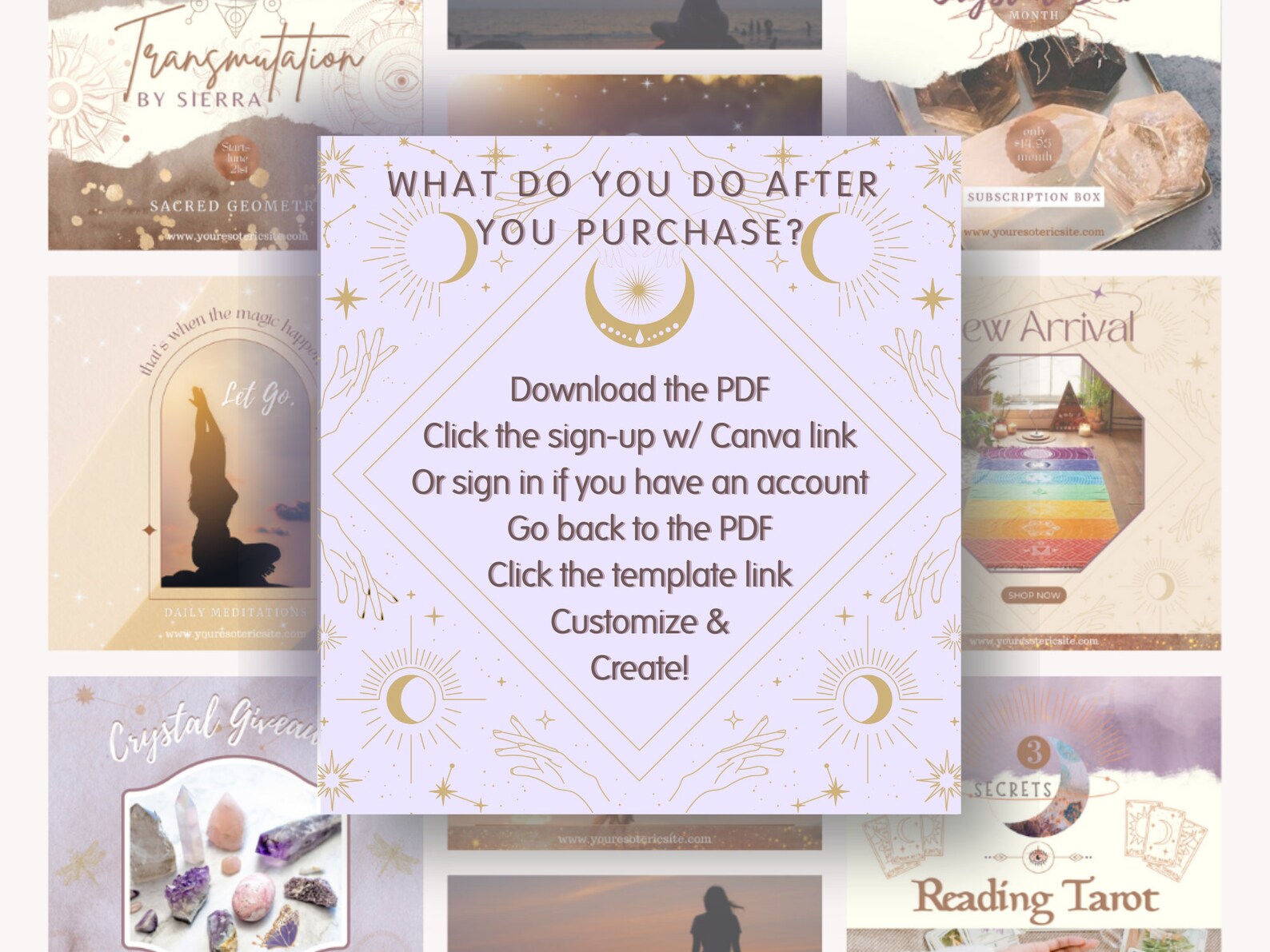 Mystic Instagram Templates: Esoteric Canva Posts (digital Download) - Etsy