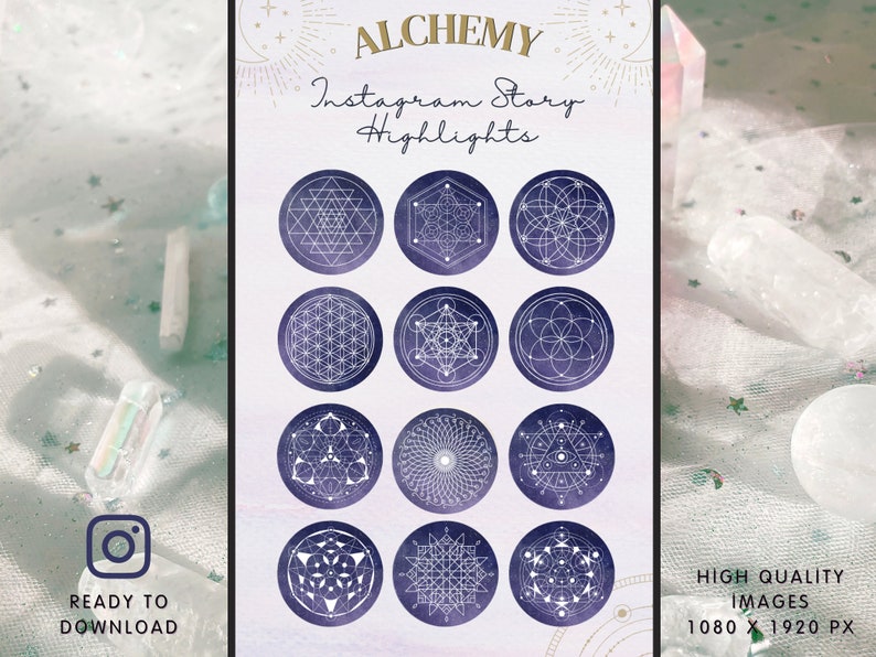 Esoteric Instagram Highlight Covers: Witchy Alchemy IG Icons (canva ...