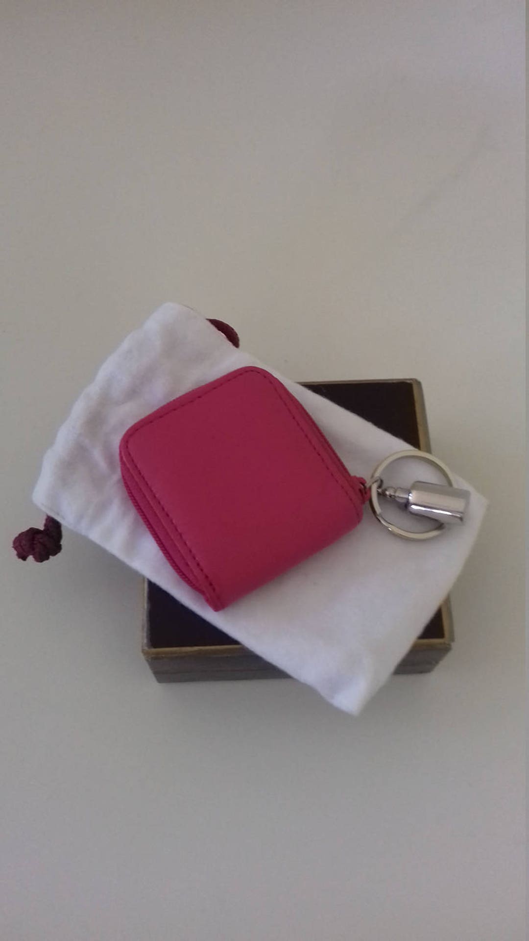 Penhaligon's Pink Leather Coin Purse & Key Ring With Charm - Etsy