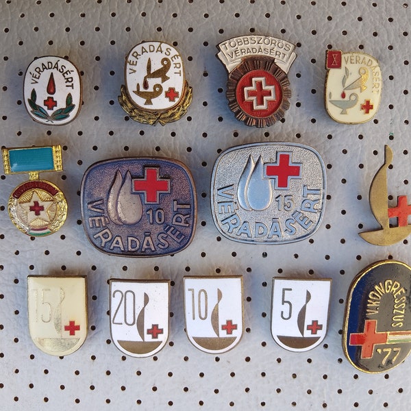 Red Cross Blood Pins - Etsy