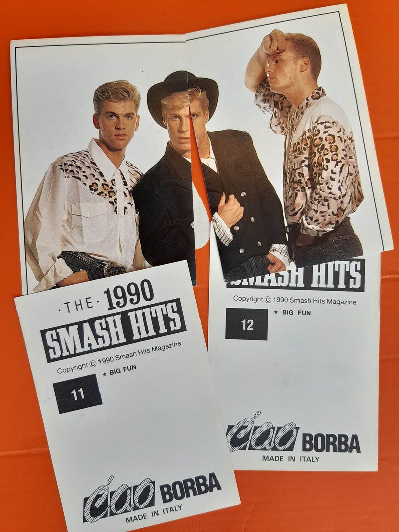 Big Fun Stickers Smash Hits 1990 4 Puzzle Stickers Original - Etsy