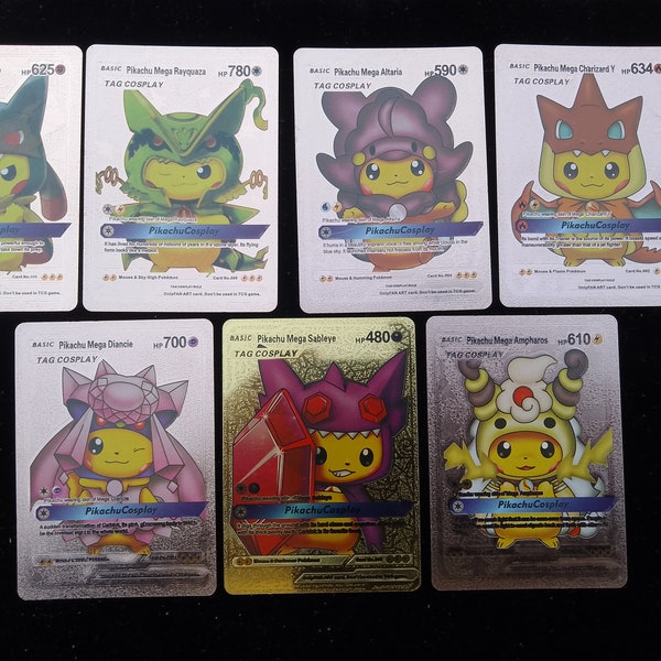 Pikachu Cosplay Cards - Etsy