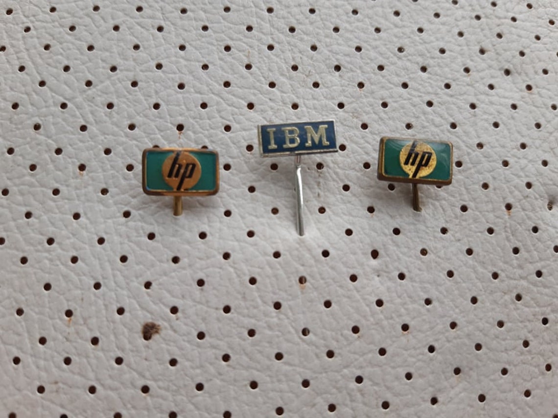 IBM Vintage Pin Badges IBM Computers Hewlett-packard Company - Etsy
