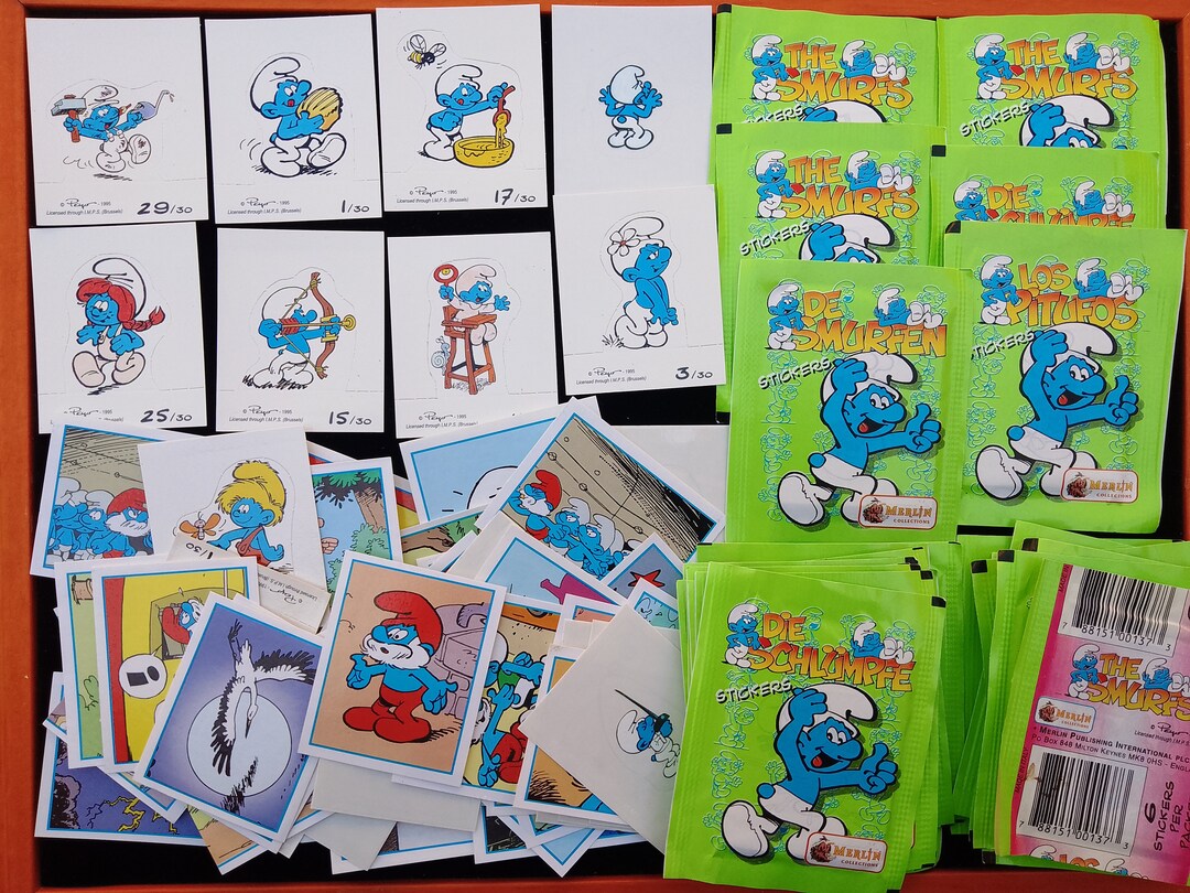 The Smurfs Stickers Vintage 1995 Original 150 Stickers - Etsy