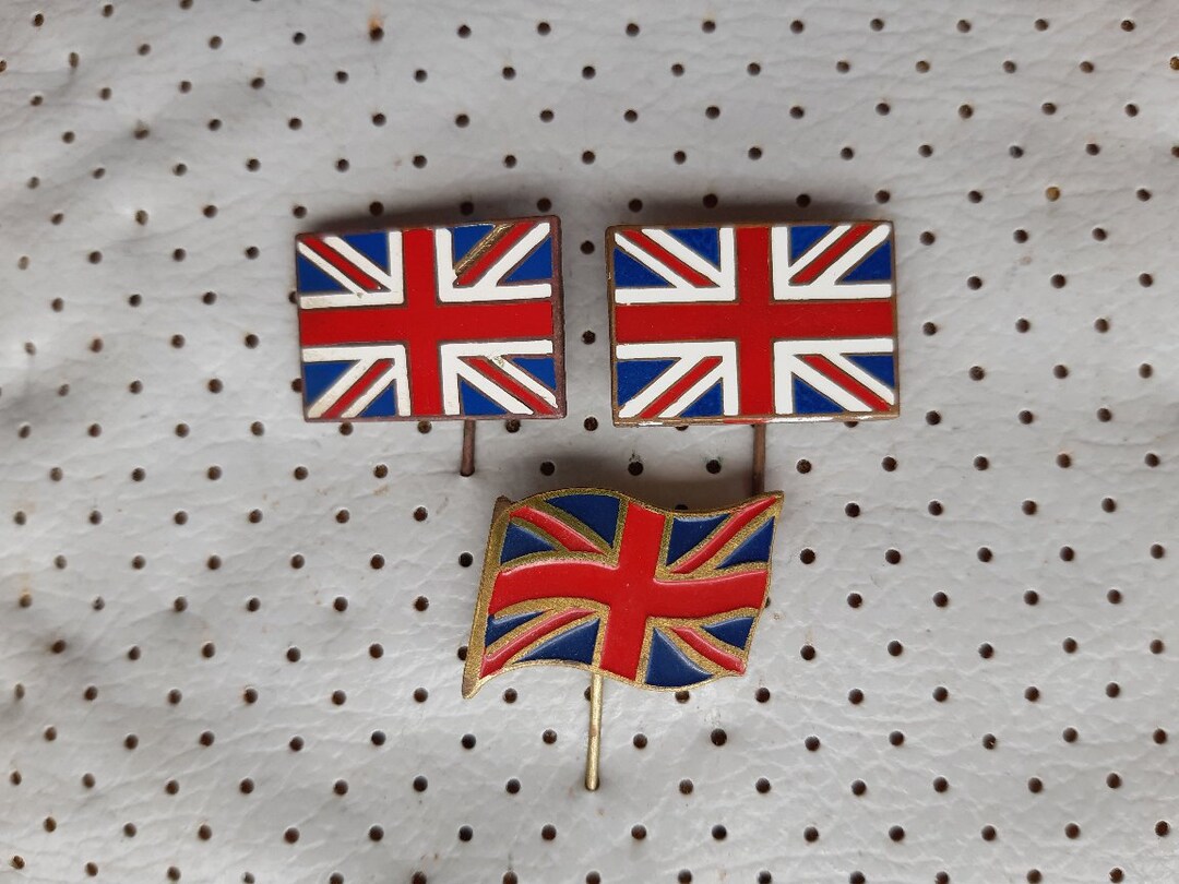 United Kingdom Flag Pins Enamel Vintage 1980s Union Jack - Etsy
