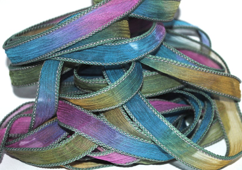 Hand Dyed Silk Ribbon Crinkle - Etsy
