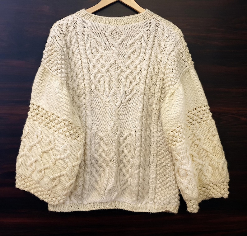 Aran Sweater Knitting Pattern, Celtic Cables, Chunky Knit (digital ...