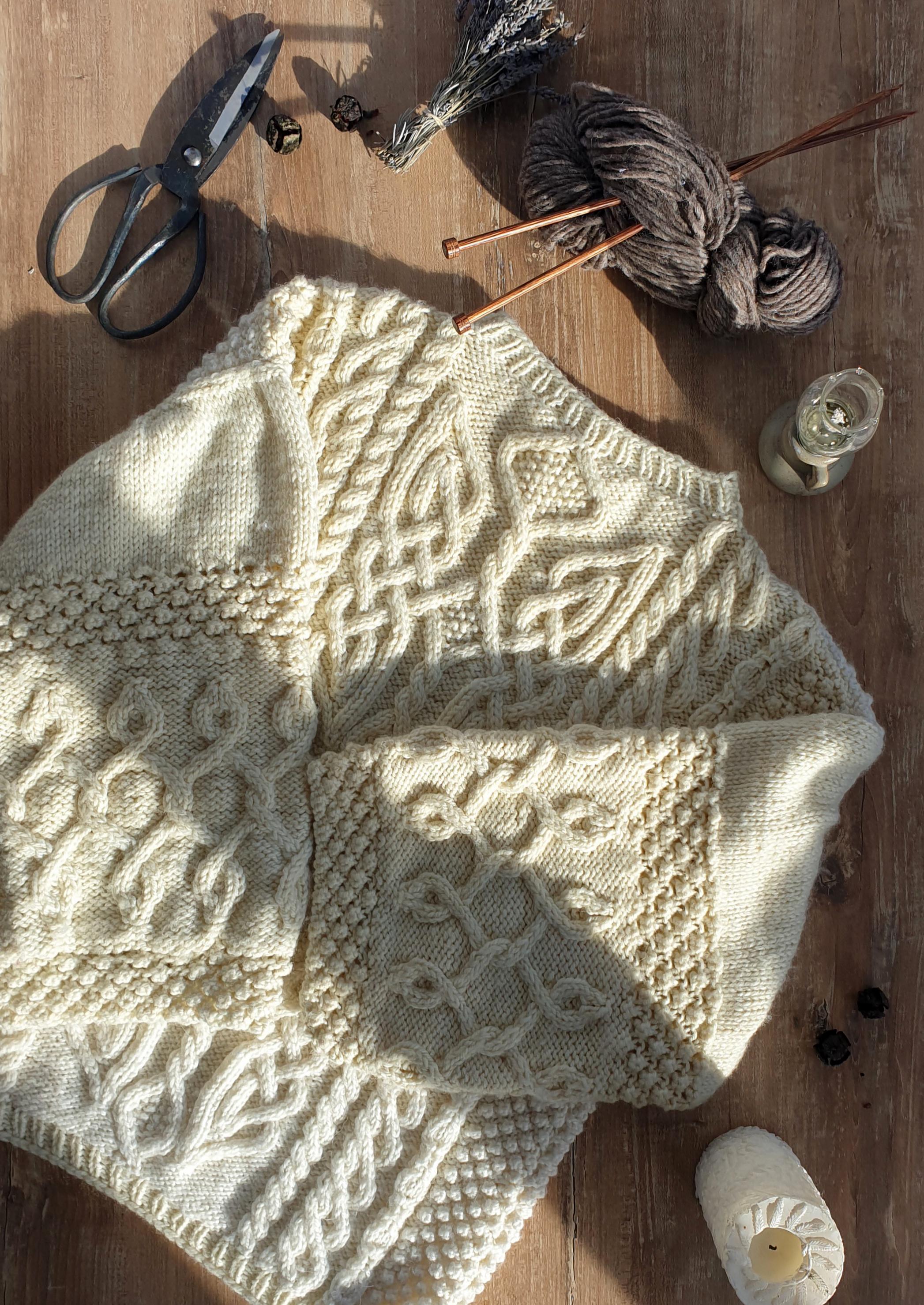 Aran Sweater Knitting Pattern, Celtic Cables, Chunky Knit (digital ...