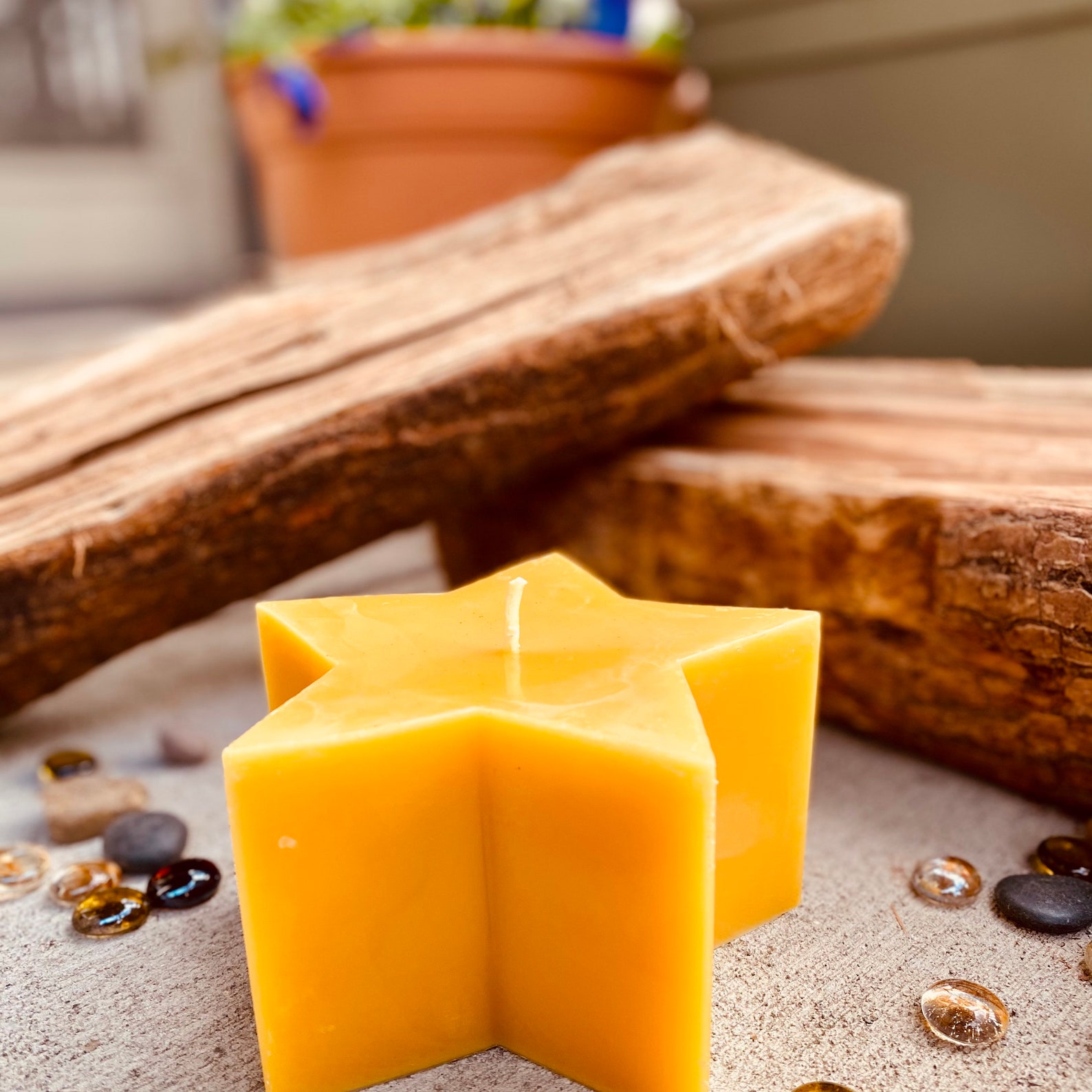 100% Pure Beeswax Star Shaped Candle-beeswax Star - Etsy