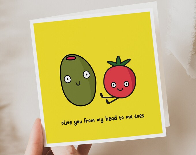 I Love You From My Head Tomatoes Handmade Greeting Card Etsy