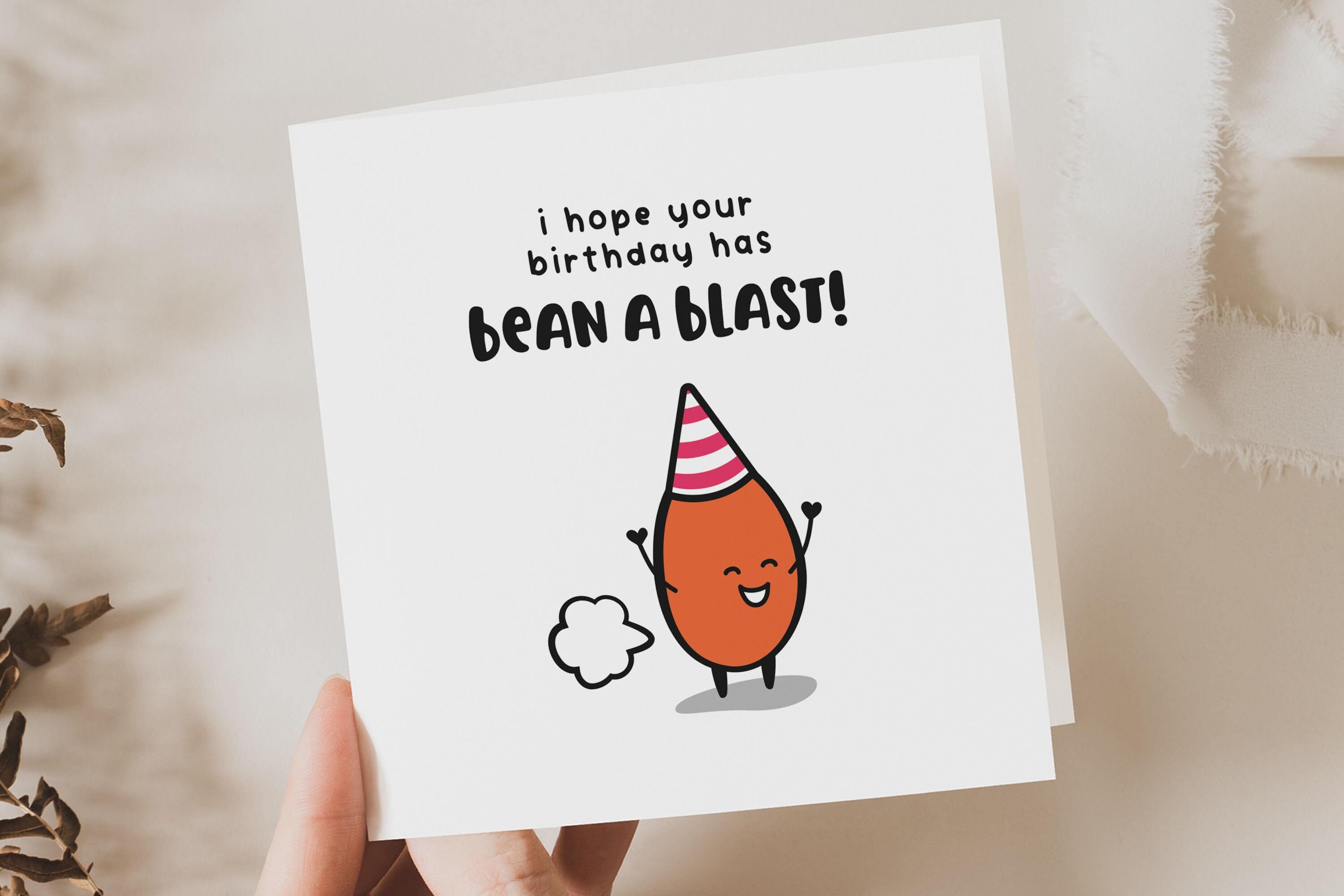 Baked Bean Birthday Card Punny Bean Card Card for Him Funny - Etsy