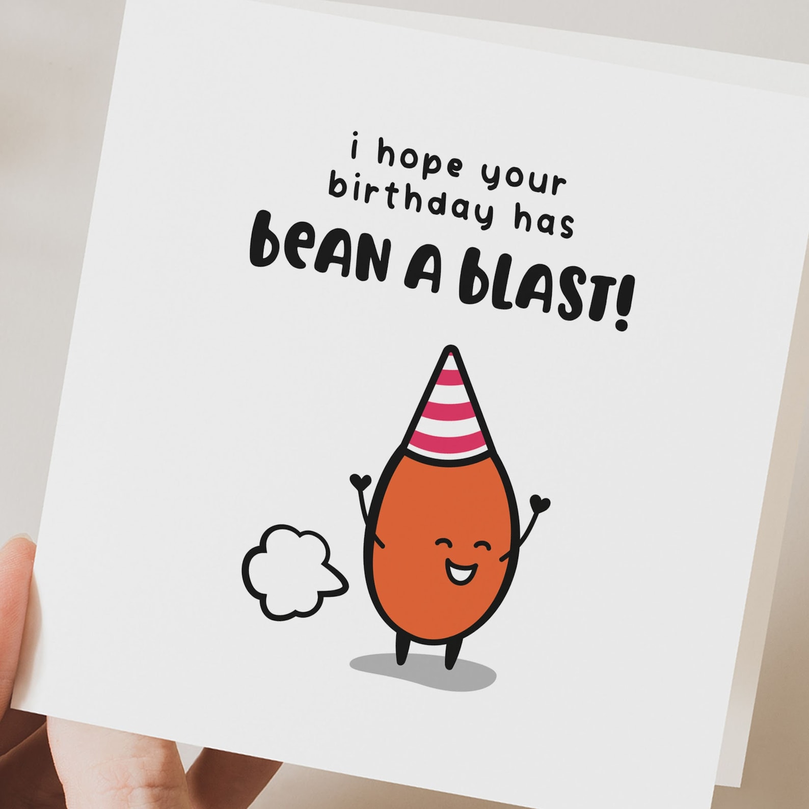 Baked Bean Birthday Card Punny Bean Card Card for Him Funny - Etsy