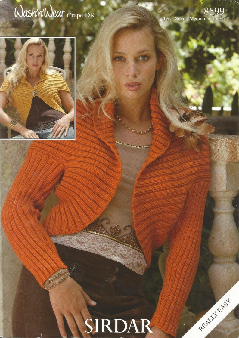 Vintage Knitting Pattern, PDF Download, SIRDAR Wash N Wear Crepe DK ...