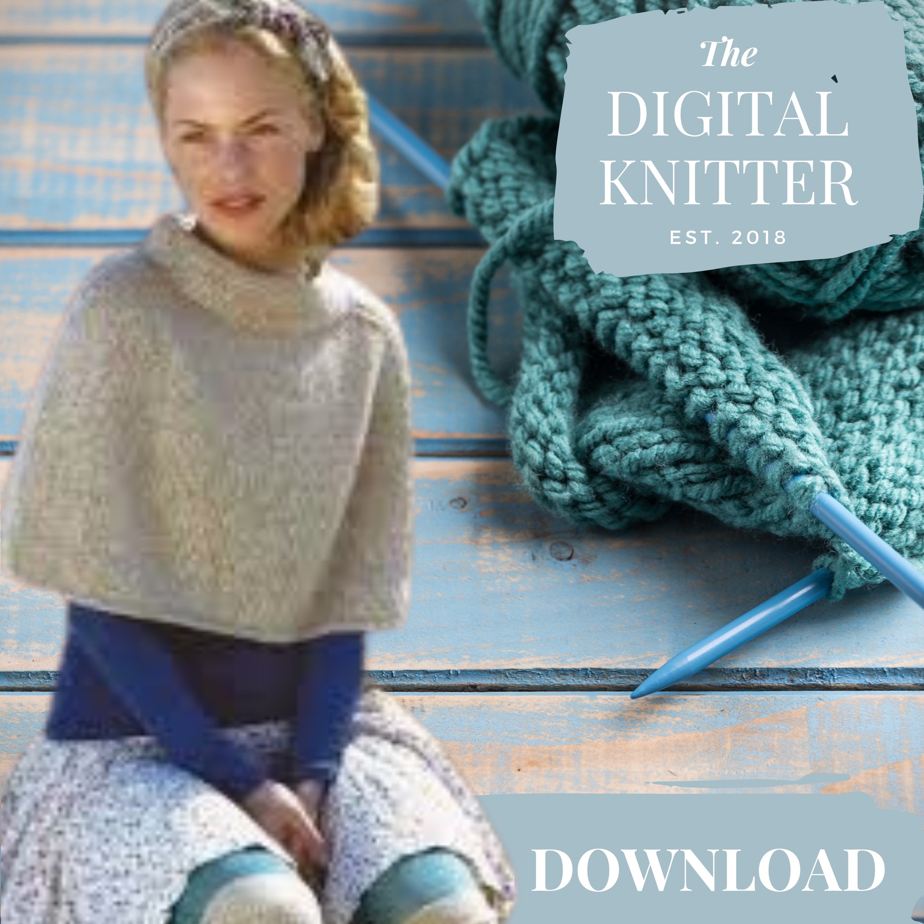 Vintage SIRDAR Softspun Chunky Poncho Digital Knitting Pattern 9635 - Etsy