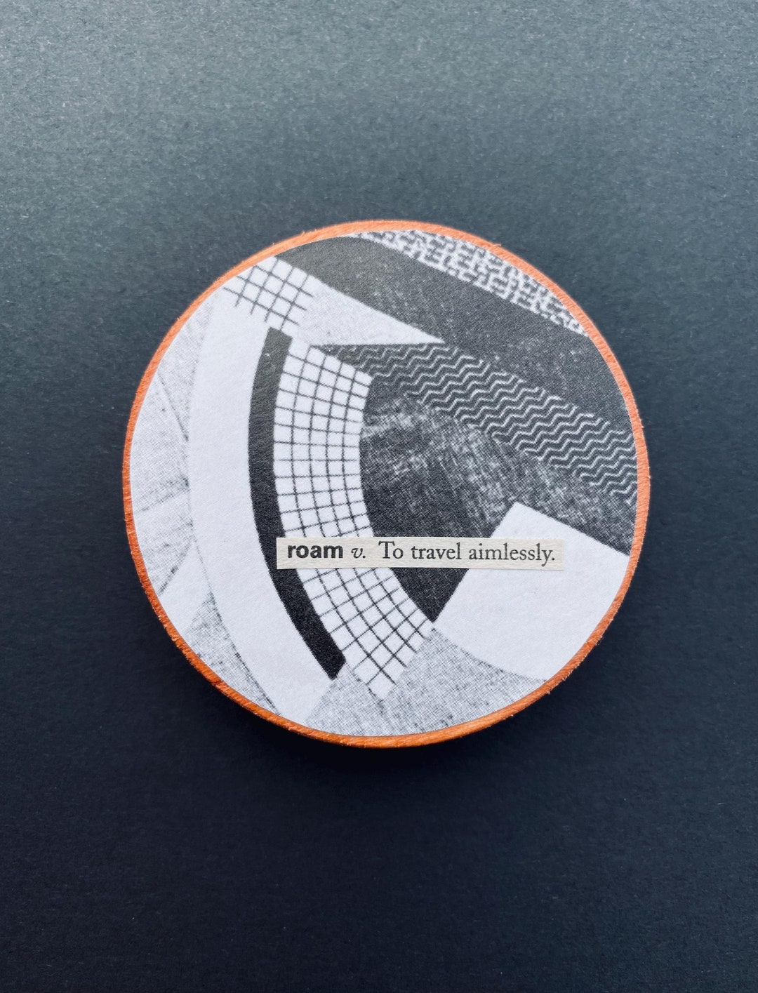 Roam Magnet Dictionary Art / Paper Pattern / Wood Handmade Magnet - Etsy