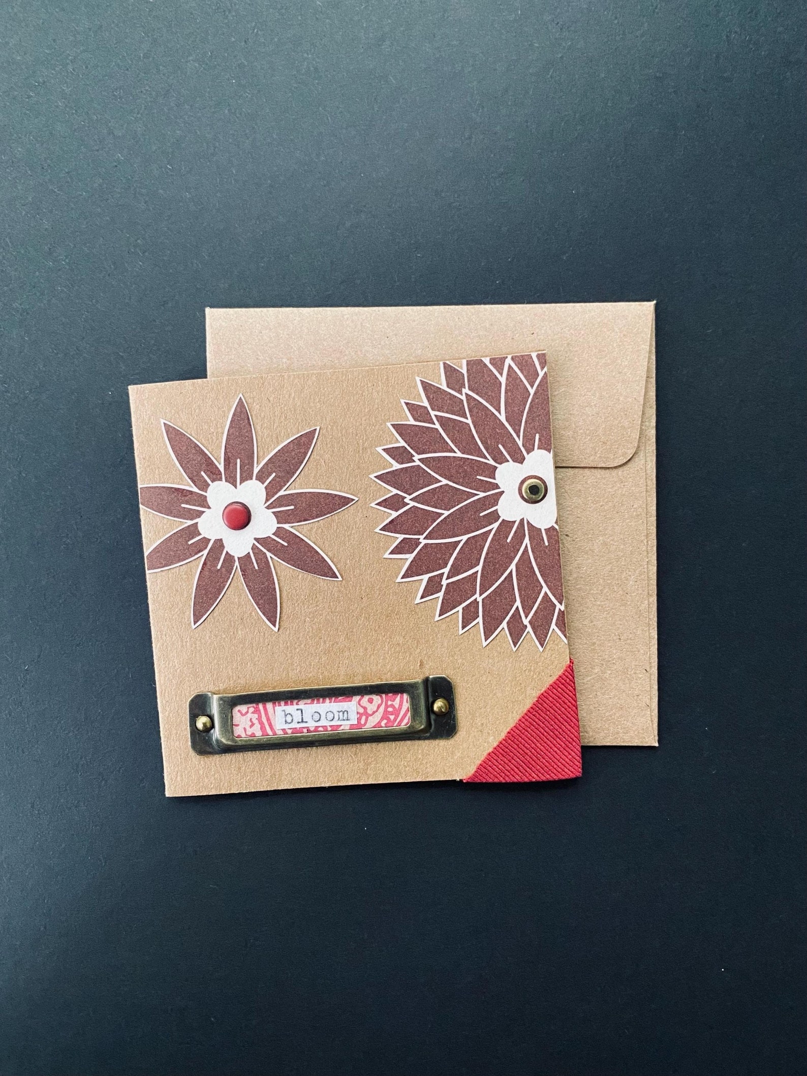Bloom Greeting Card • Paper Art / Kraft Paper / Blank Greeting Card - Etsy