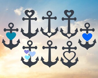 Anchor and heart | Etsy