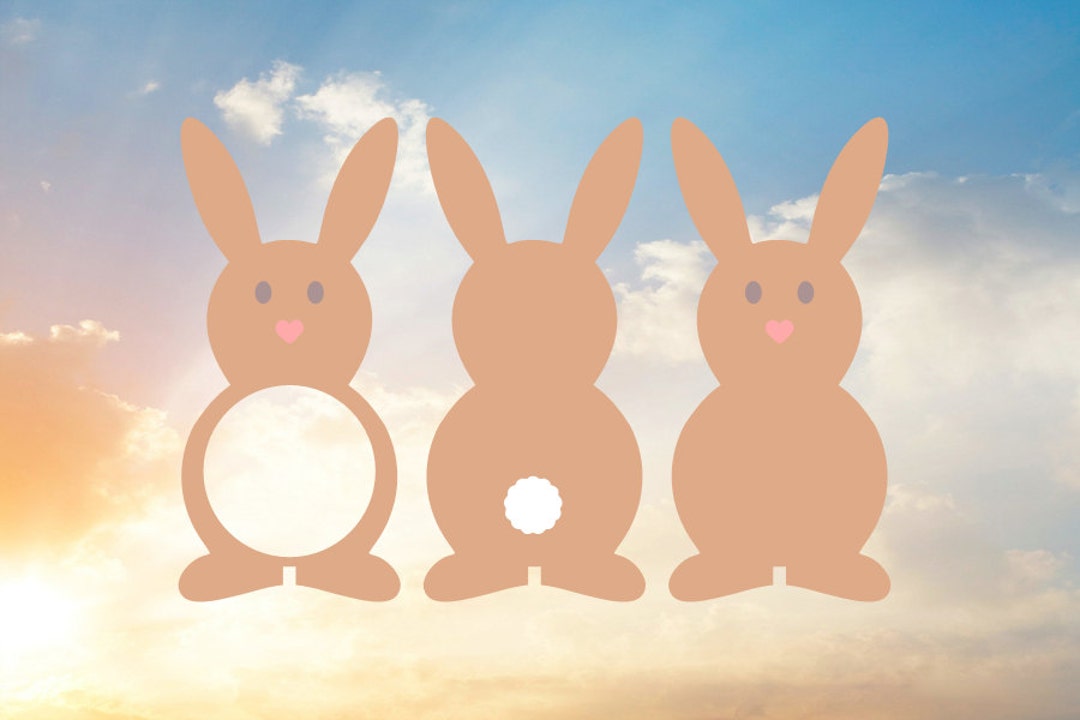 Bunny Svg, Bunny Monogram Svg, Easter Bunny Svg, Easter SVG, Easter ...
