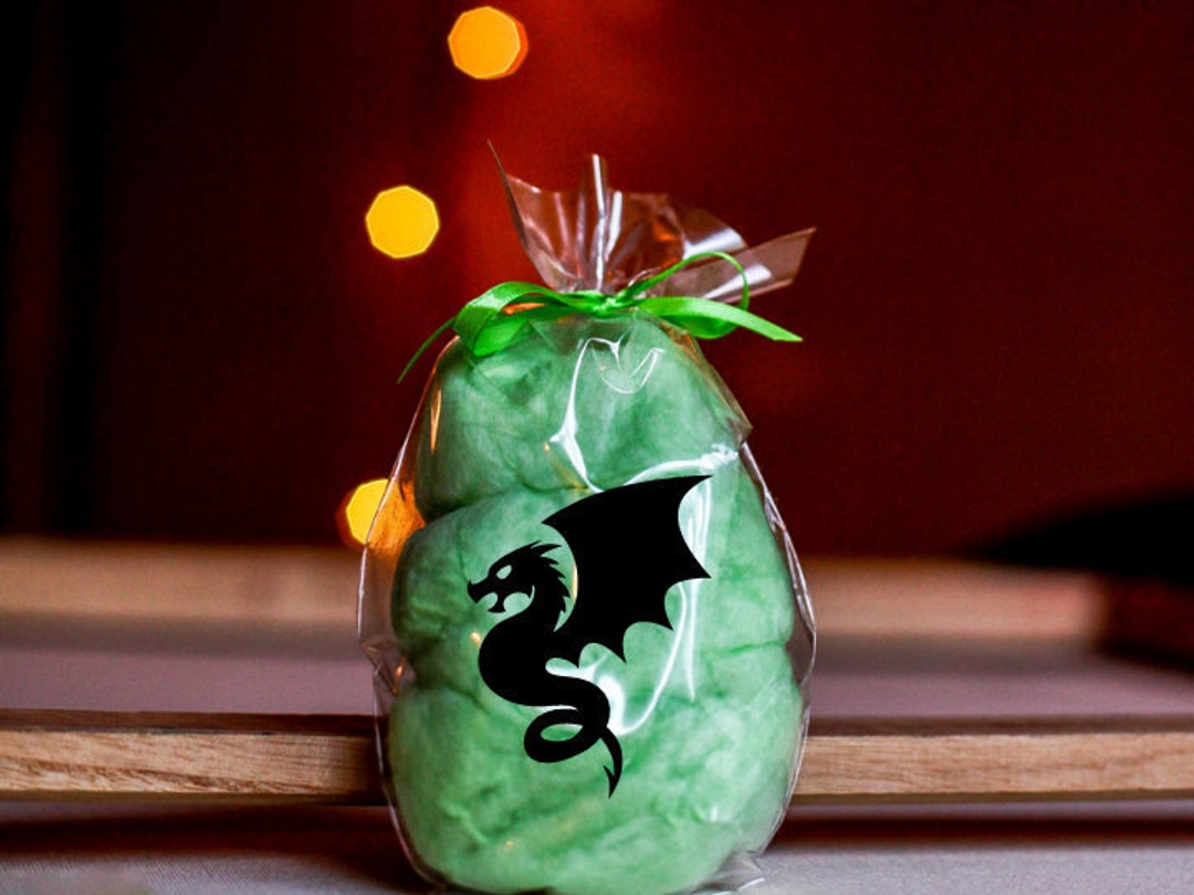 Dragon Party Cotton Candy Favors, Dragon Birthday, Dragon Party Favor ...