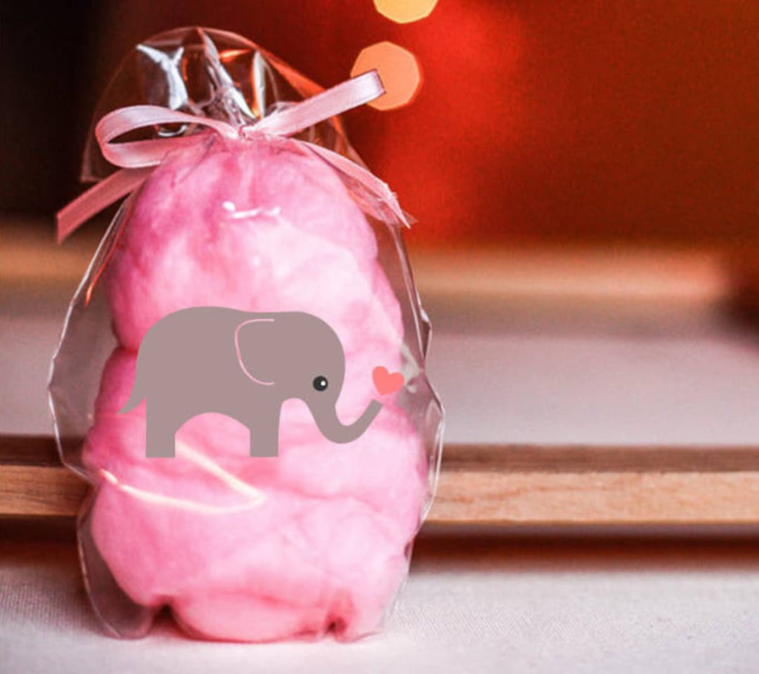 Elephant Cotton Candy Party Favors, Elephant Party Favor, Elephant ...