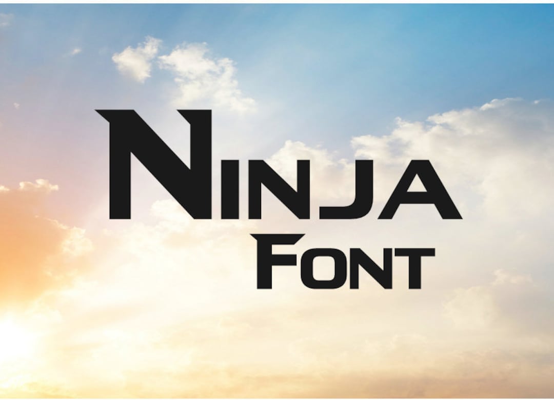 Ninja Font SVG for Cutting Machine - Etsy