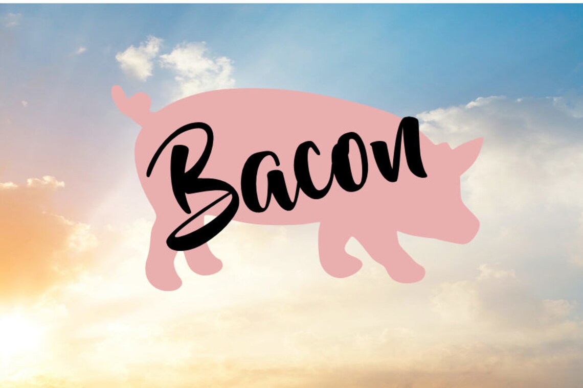 Bacon Svg Pig Svg Make Your Own Pig Vinyl Decal - Etsy