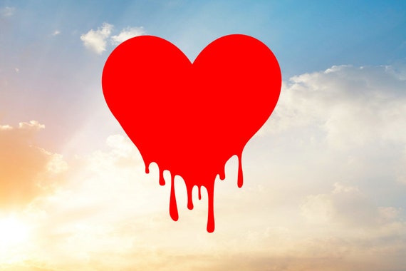 Bleeding Heart Svg Valentine Svg Valentine's Day Svg - Etsy