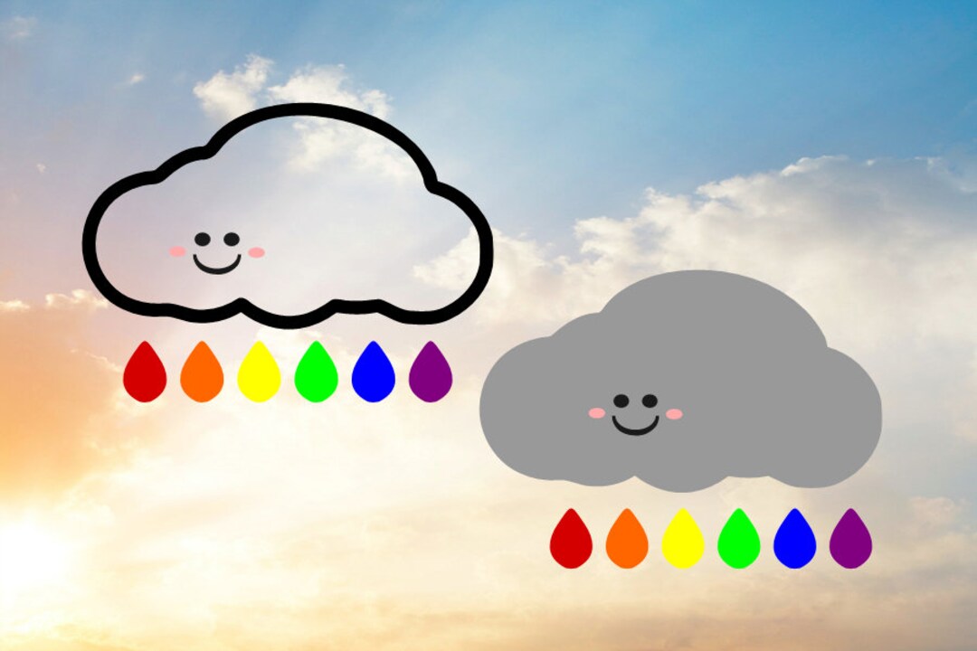 Cloud SVG, Raindrop SVG, Rain Cloud SVG, - Etsy