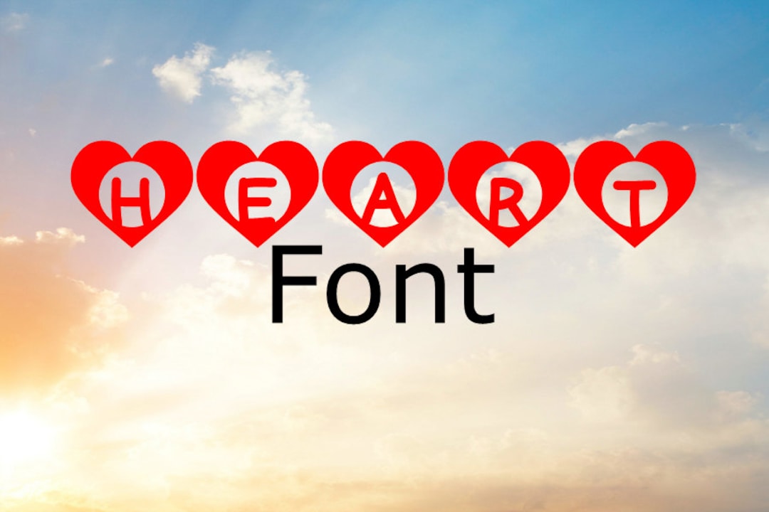 Heart Font SVG, Valentine Monogram (digital Download) - Etsy
