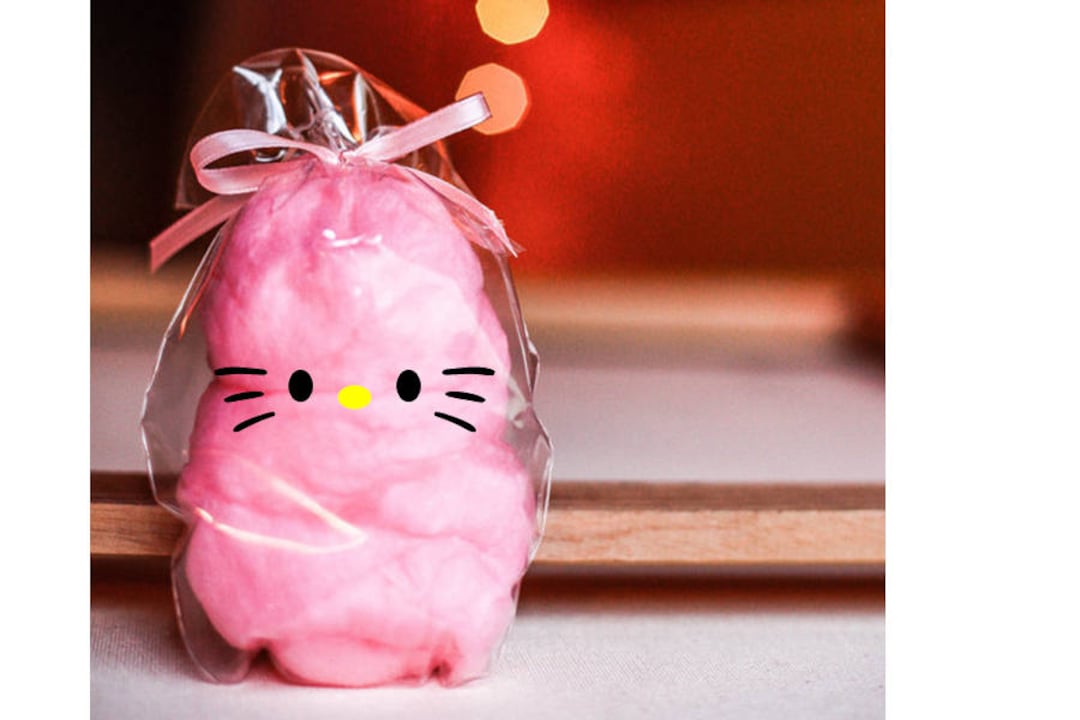 Cotton Candy Kitty Party Favors- Kitty Treat Bags- Kitty Birthday Party ...