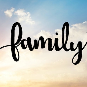 Family Svg for Family Wall Art, Family Decal, Family Sign, Family Room ...