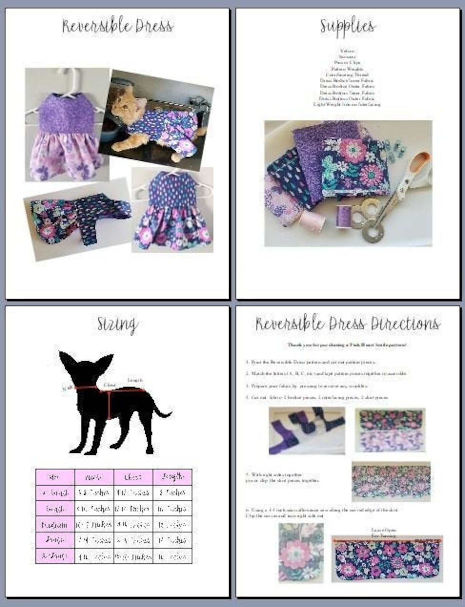Dog Dress Pattern Dog Dress PDF Pattern Sewing Pattern Dog - Etsy