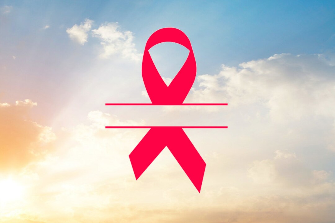 Split Breast Cancer Awareness Ribbon SVG, Personalized Design (digital ...