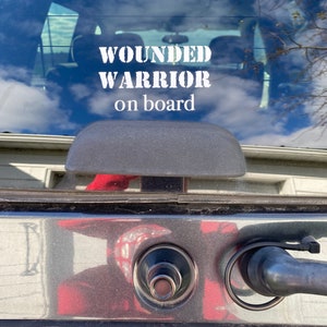 Wounded Warrior on Board Decal Sticker for Veterans Military - Etsy